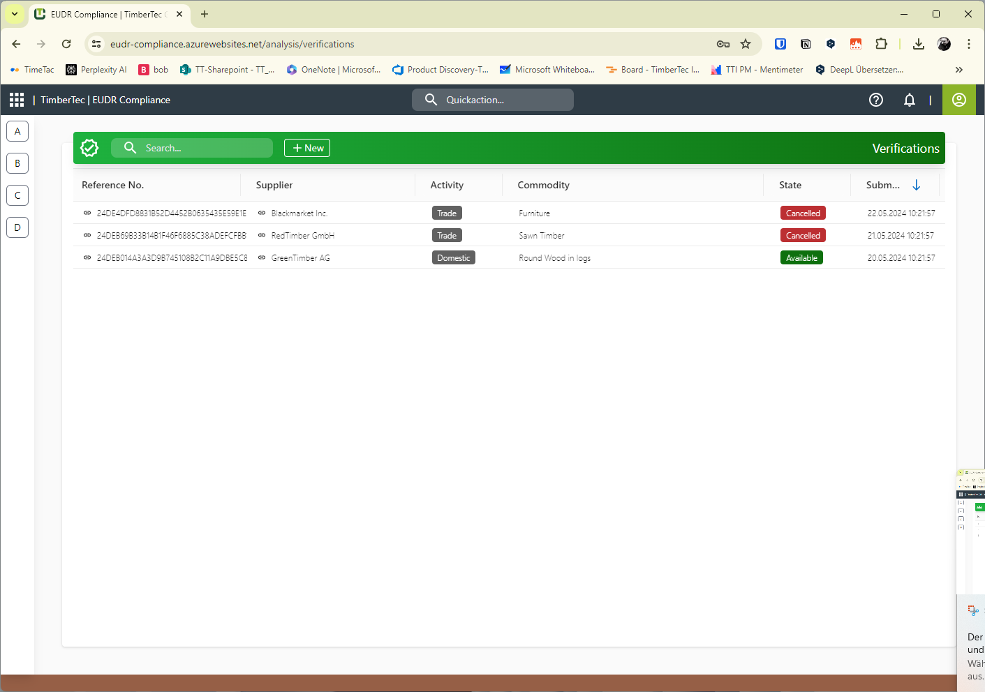 TimberTec EUDR Compliance Portal - TimberTec